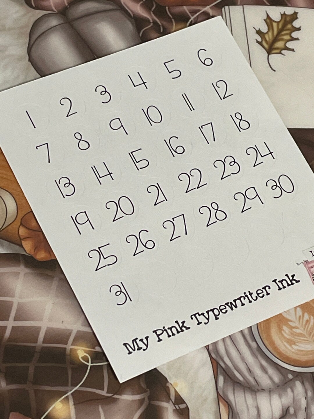 Number Stickers 1-31: Calendar Planner Stickers - Etsy Australia