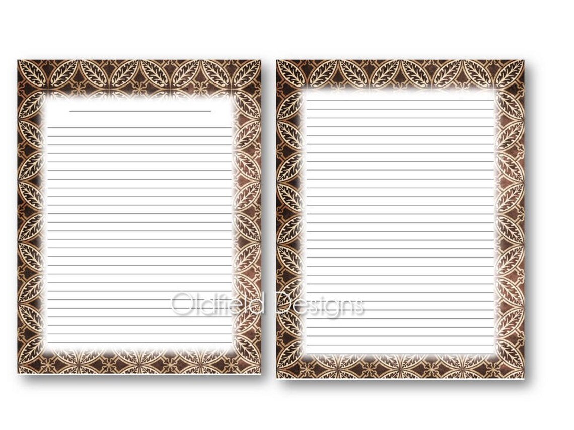 8.5x11 Notebook Printable Planner Pages - Lined Paper, Lists, Letter ...