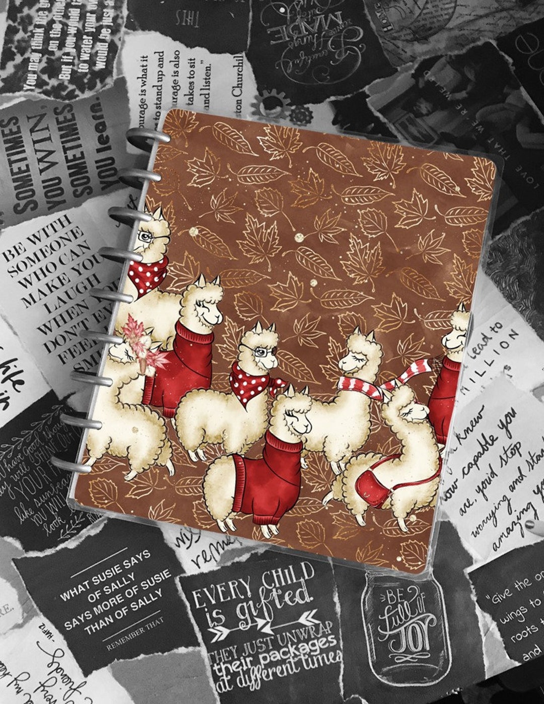 Autumn Llama Planner Cover - Etsy