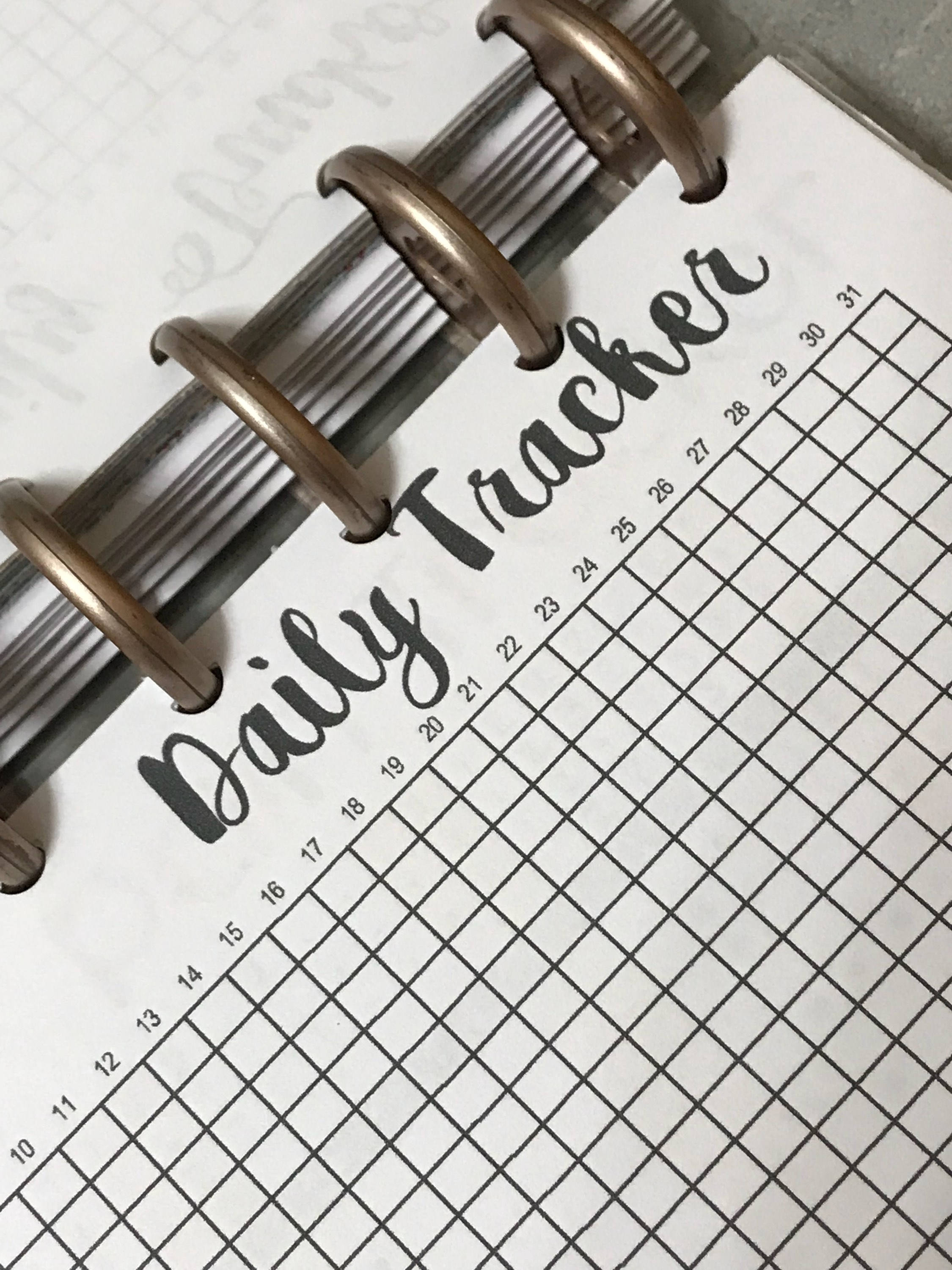 Bullet Journal Monthly Tracker Daily Tracker Habit Tracker | Etsy