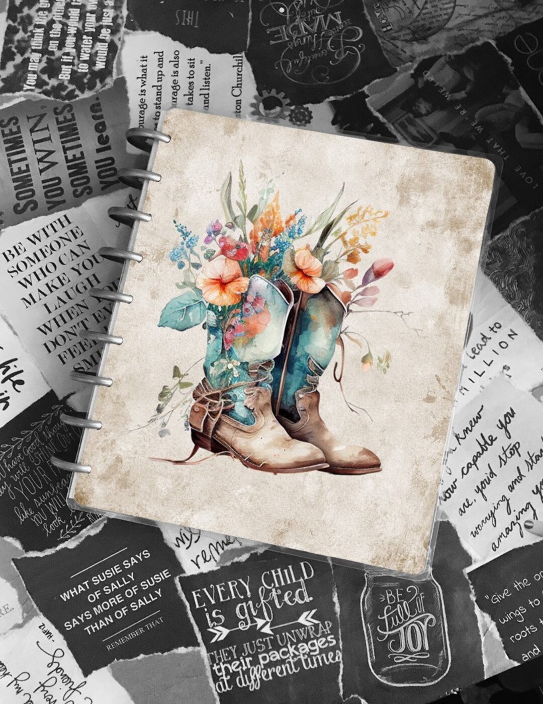 Cowgirl Boots | Notebook Cover | Planner Covers | Teachers - Etsy