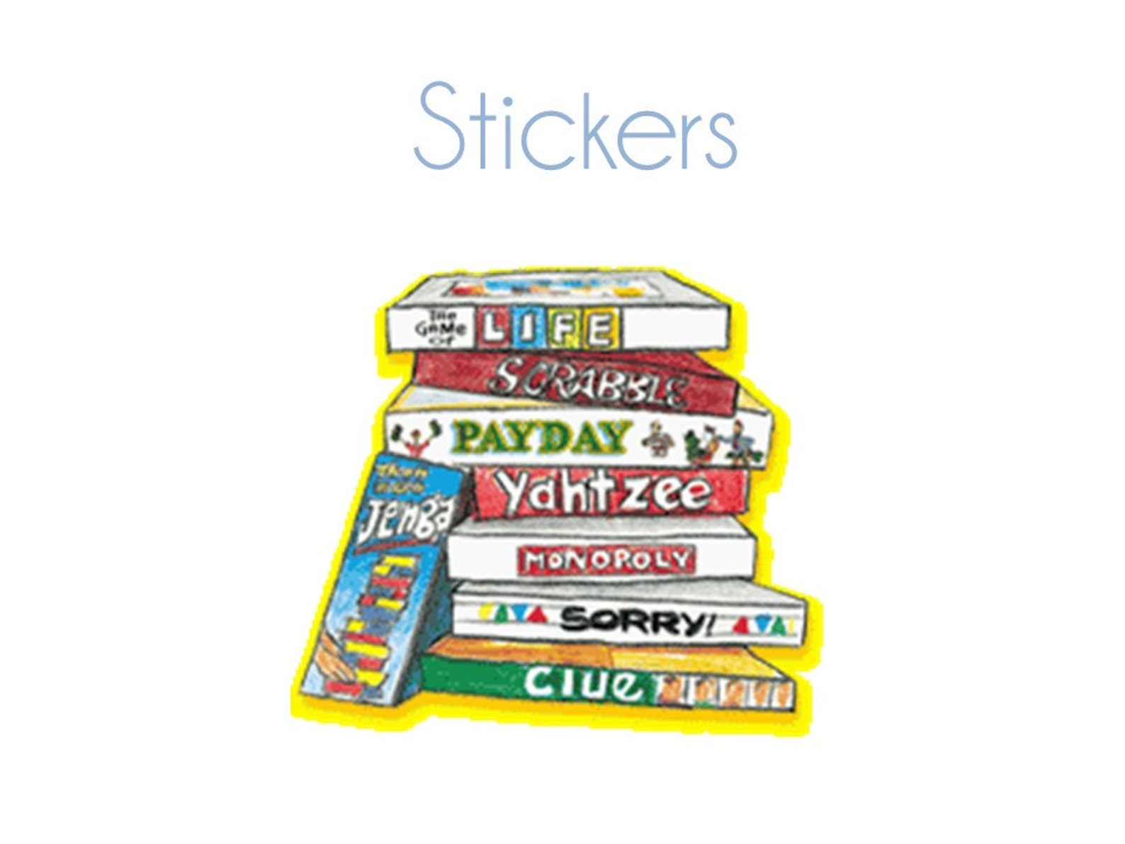 Board Game STICKERS Stack of Games Best Seller Free - Etsy