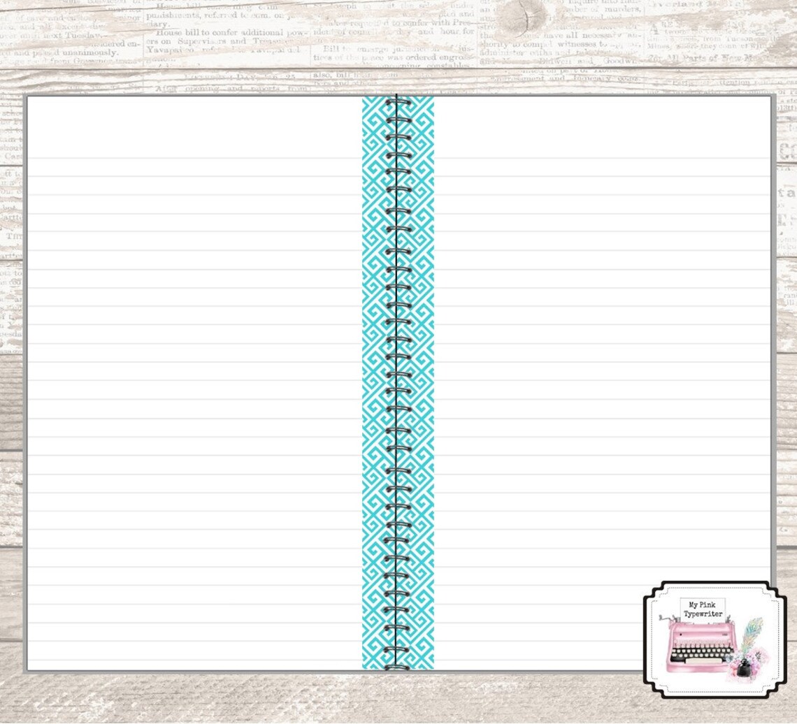 Lined Paper Half Sheet and A5 Cherries & Blue | Etsy