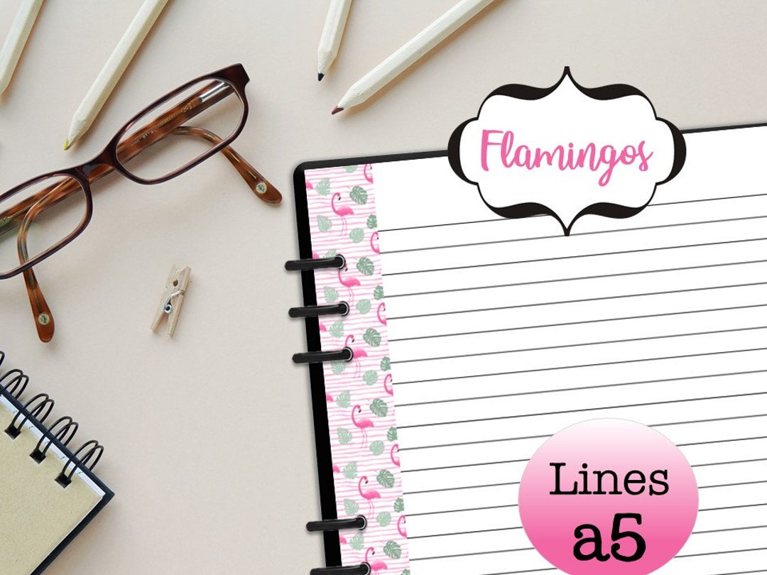 Lined Paper | Printable A5 Gillio Filofax Dokibook Kikki Mulberry Emily ...