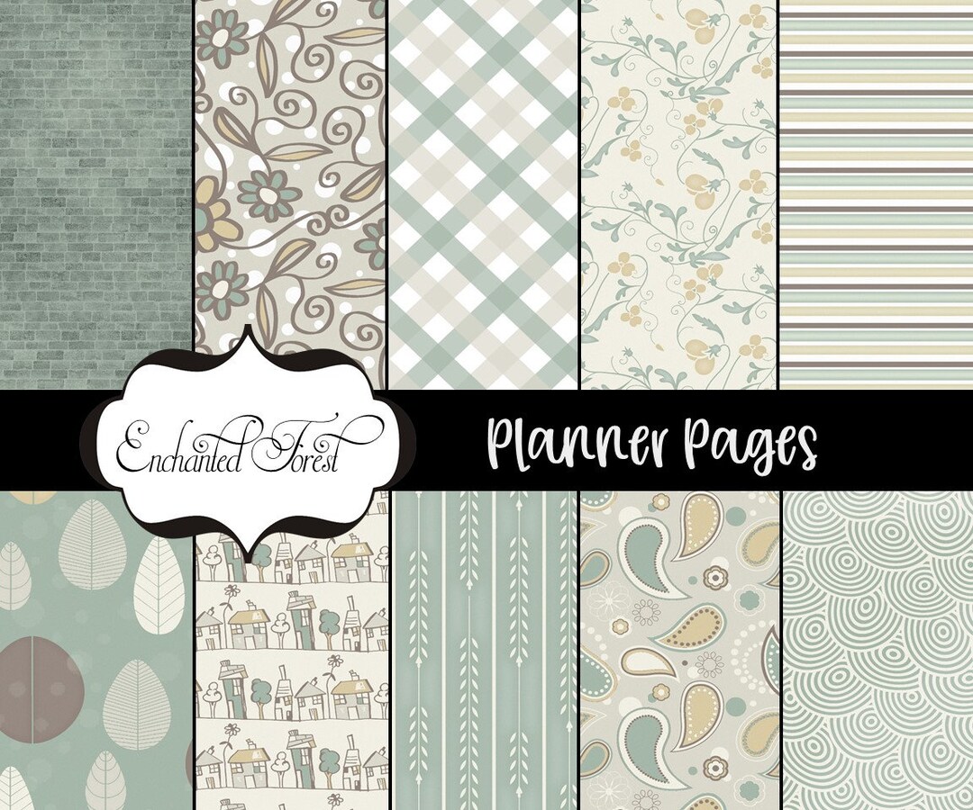 Enchanted Forest Planner Pages: Weekly Monthly Printable (PDF) - Etsy