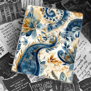 Disc Bound Cover | Paisley Planner Cover | Teacher Notebook - Etsy