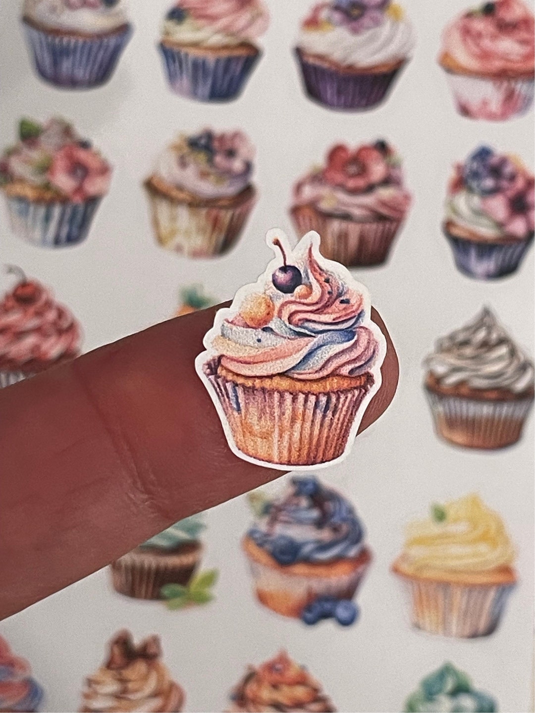 Cupcake Stickers - Happy Birthday - Functional Planner Sticker - Etsy