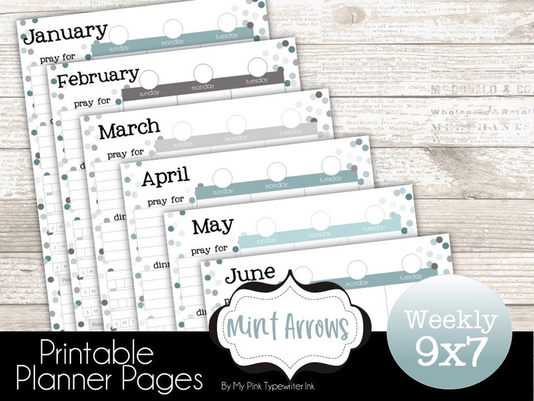 Weekly Planner Printable Page | Fits Happy Planner Classic Erin Agenda ...