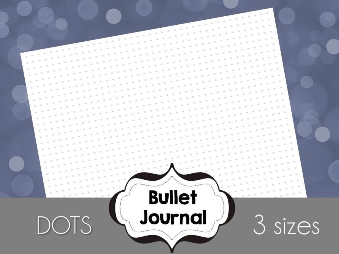 Grid Dots Bullet Journal Printable Paper A4 A5 Letter Size | Etsy