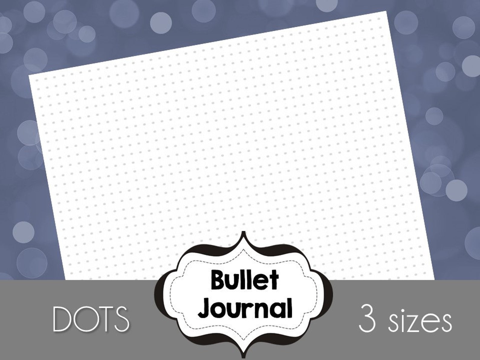 Grid Dots Bullet Journal Printable Paper | Planner Insert | A4 A5 and ...