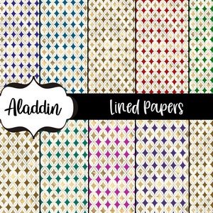 Aladdin Lined Paper Printable: Letter Size & Half Sheet (PDF) - Etsy ...