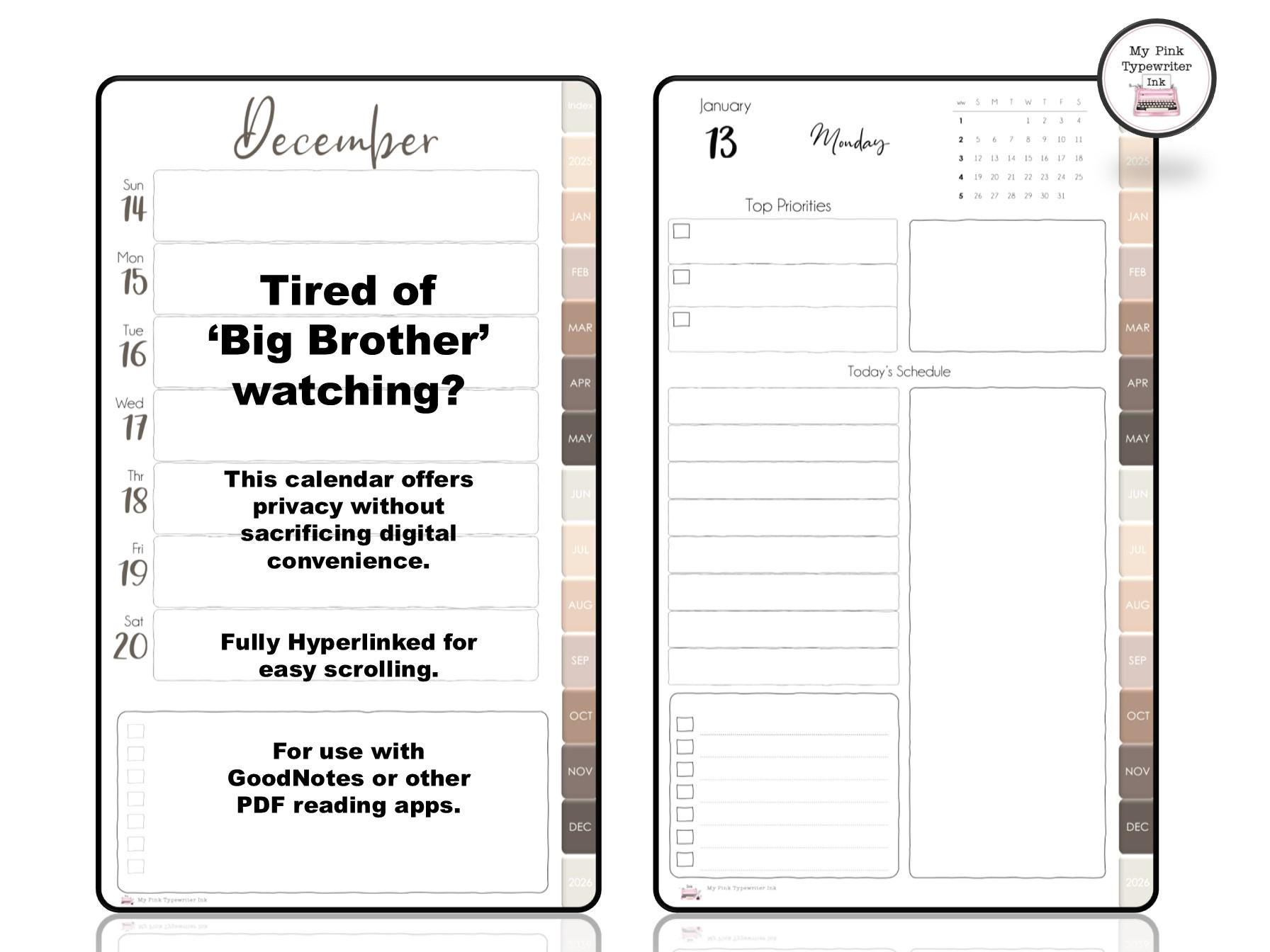 2025 Digital Phone Planner | Compatible With Iphone, Android, Goodnotes ...