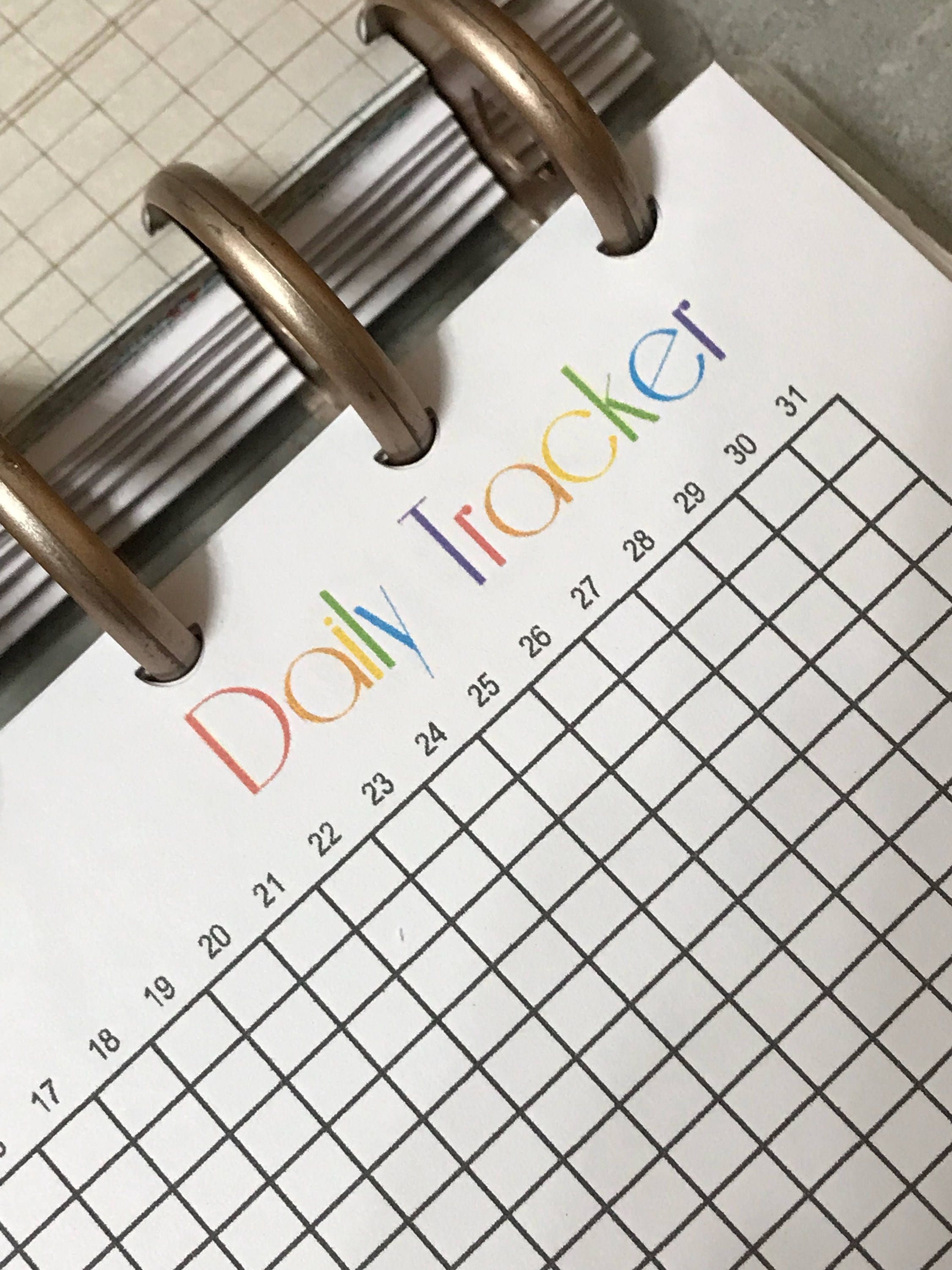 Bullet Journal Monthly Tracker Daily Tracker Habit Tracker | Etsy