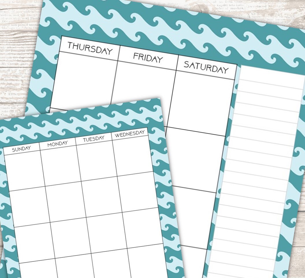Weekly Monthly Printable planner pages Happy Planner Kate | Etsy
