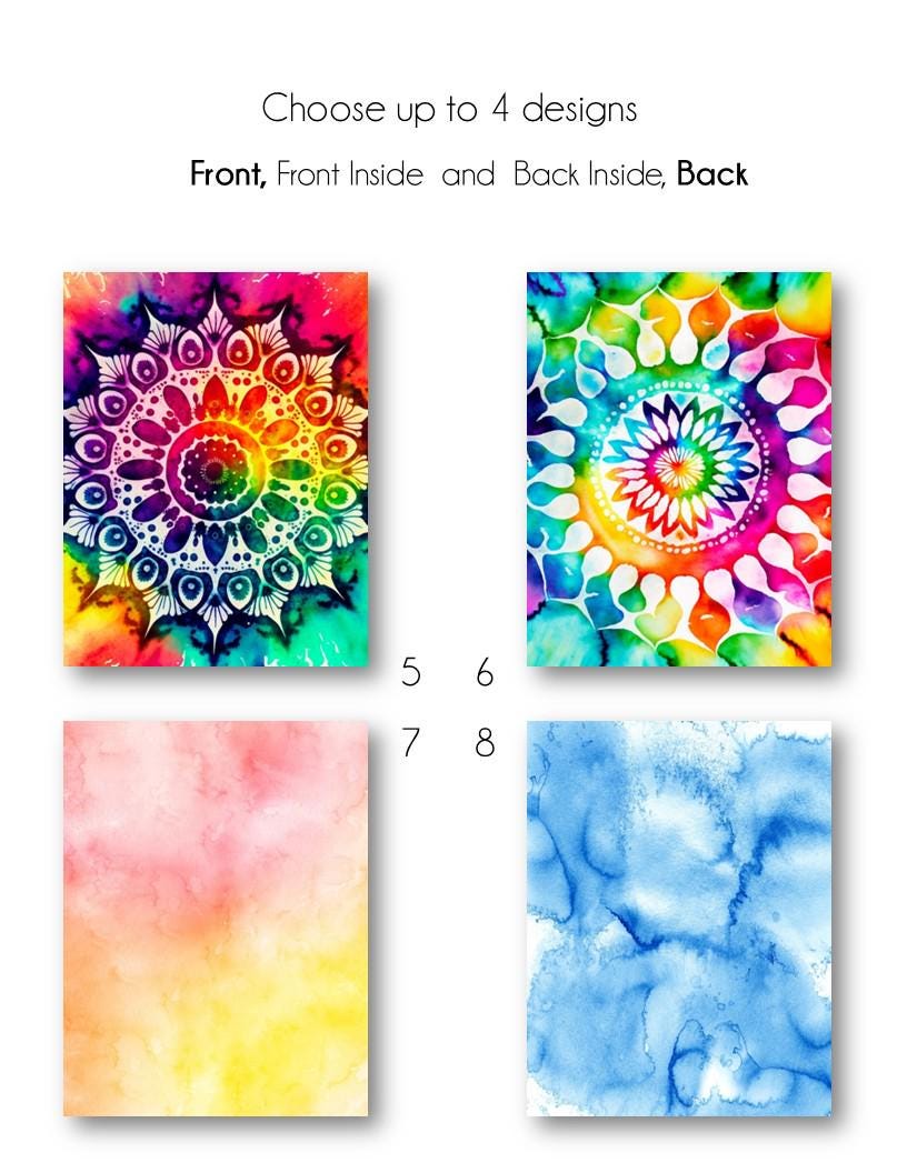 Tie Dye Lotus Disc Bound Planner Cover | Teacher Notebook | Yoga - Etsy