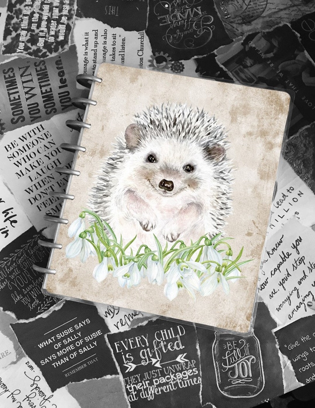 Hedgehog Planner Cover | Notebook Cover - Etsy