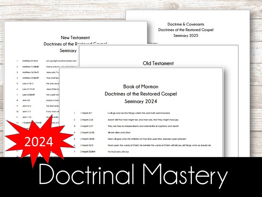 All 4 Years Doctrinal Mastery Printable - Etsy