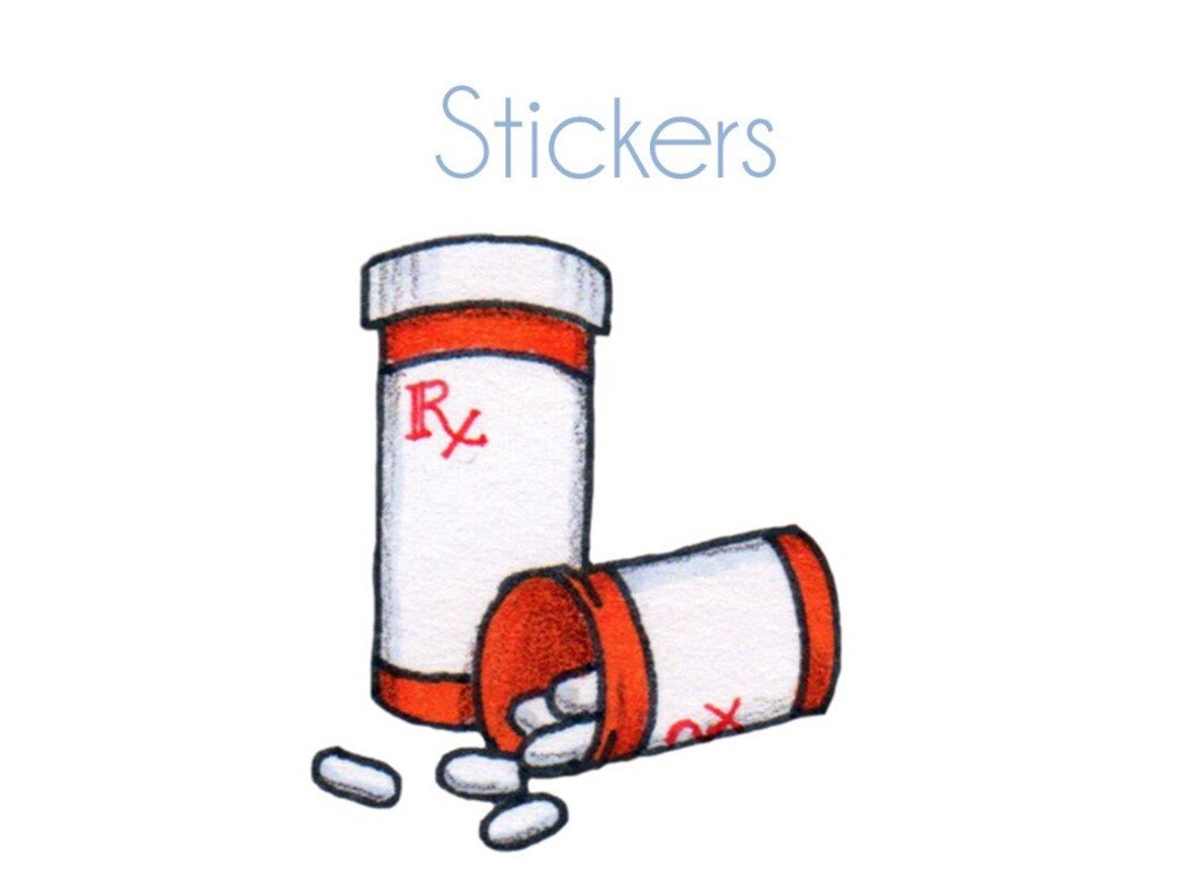 Rx Pill Sticker - Prescription Refill Reminder - Planner Sticker - Etsy