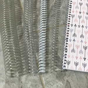 Coil Binding | Clear or Black Plastic Spiral Coil - Etsy