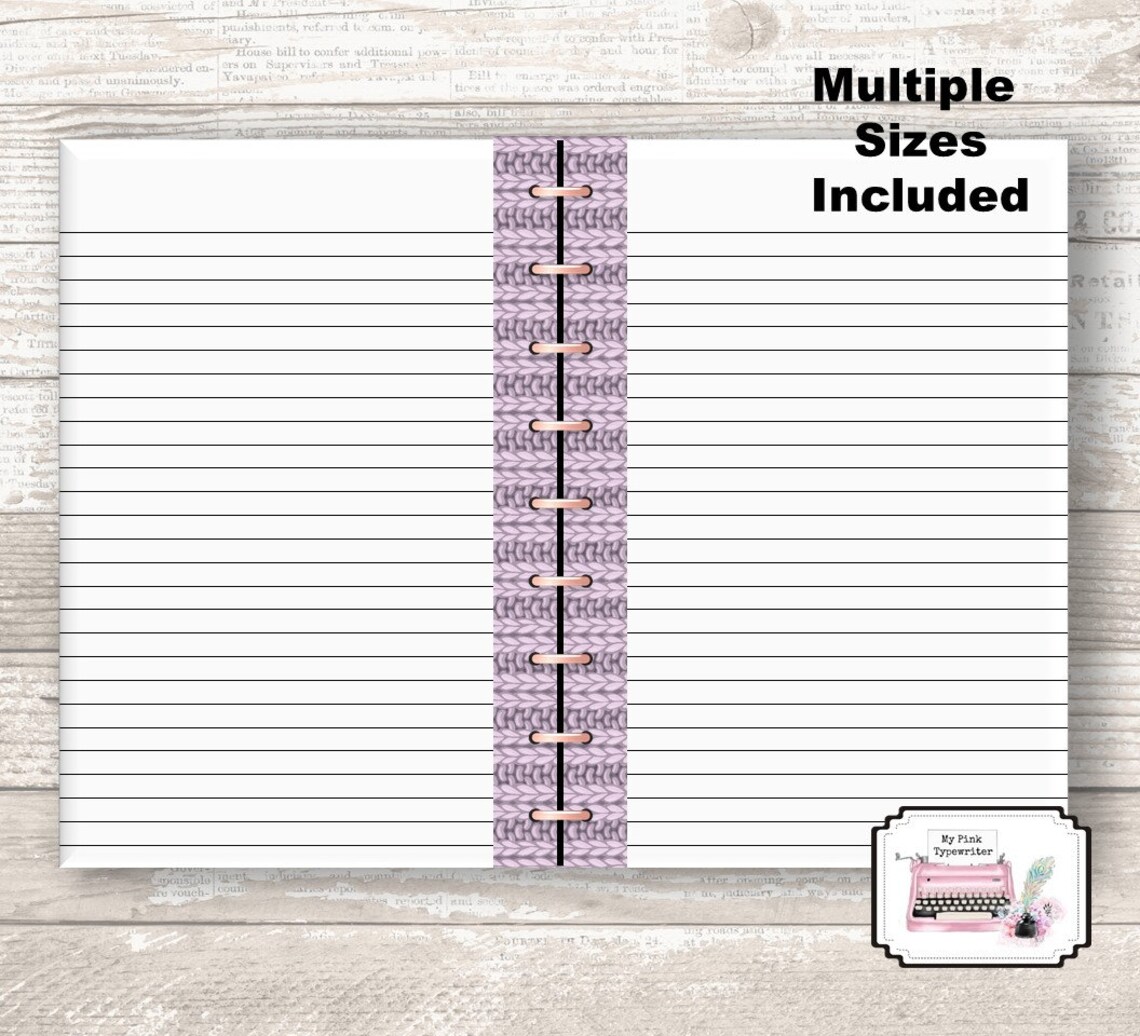 Half Sheet Lined Paper Printable Happy ARC TUL Day Timer - Etsy