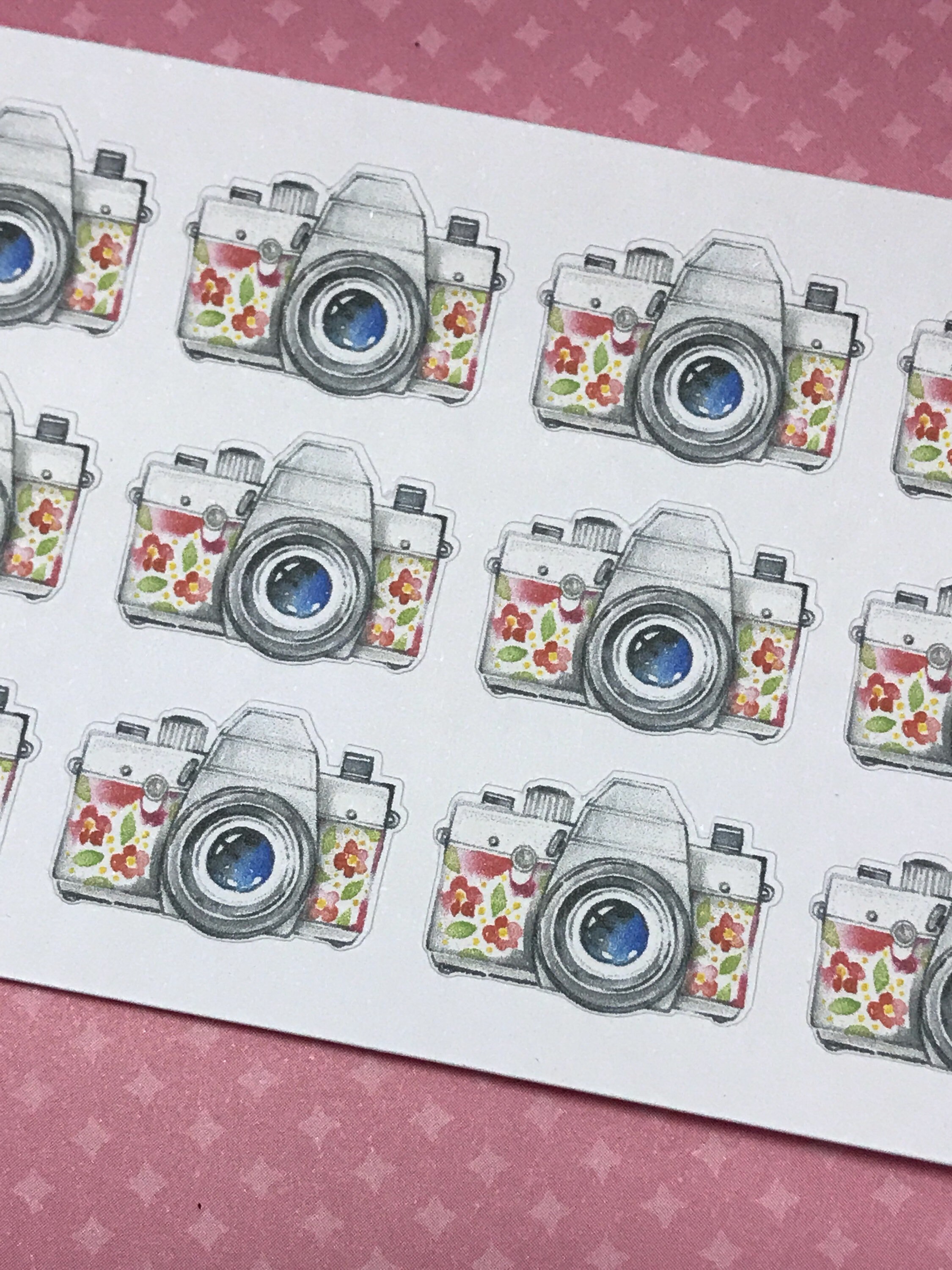 Camera Stickers Planner Sticker | Etsy