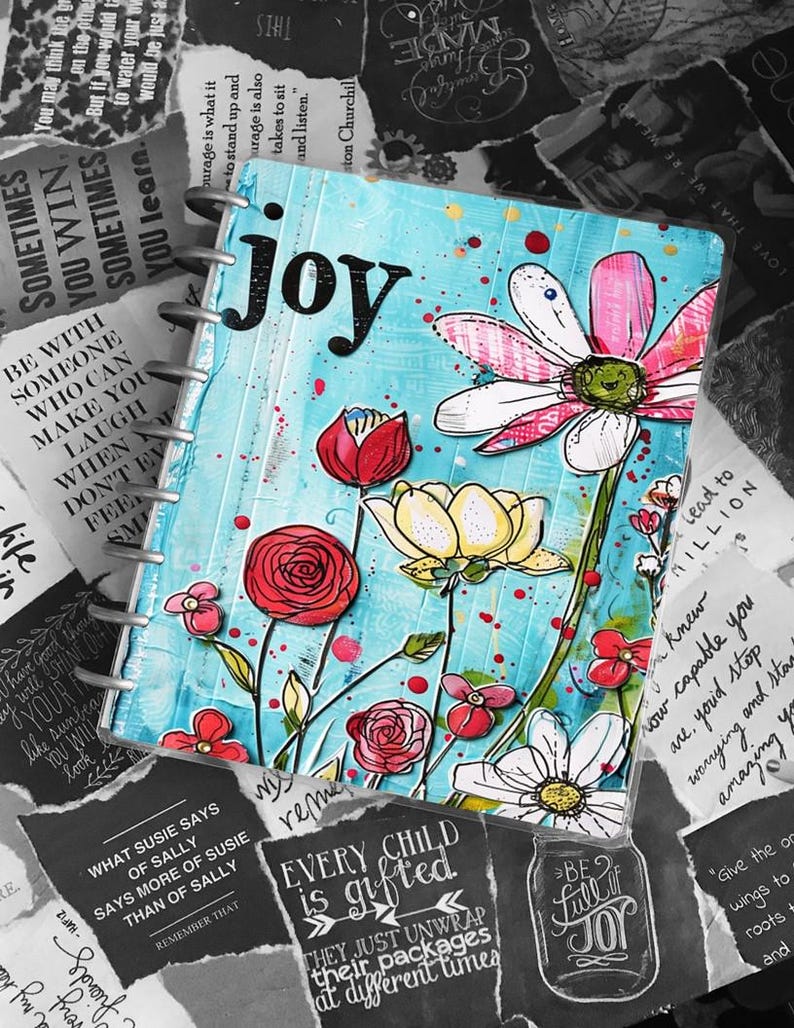 Abstract Paint Splashes Notebook Cover: Custom Planner, Junk Journal ...