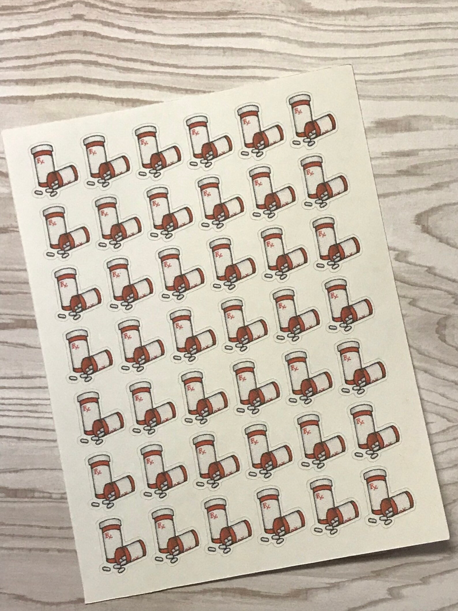 Rx Pill Sticker Prescription Refill Reminder Planner - Etsy