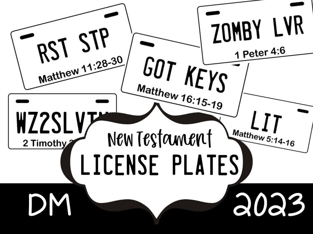 2023 New Testament Scripture License Plates Doctrinal Mastery Game 2023-new-testament-scripture-license-plates-doctrinal-mastery-game