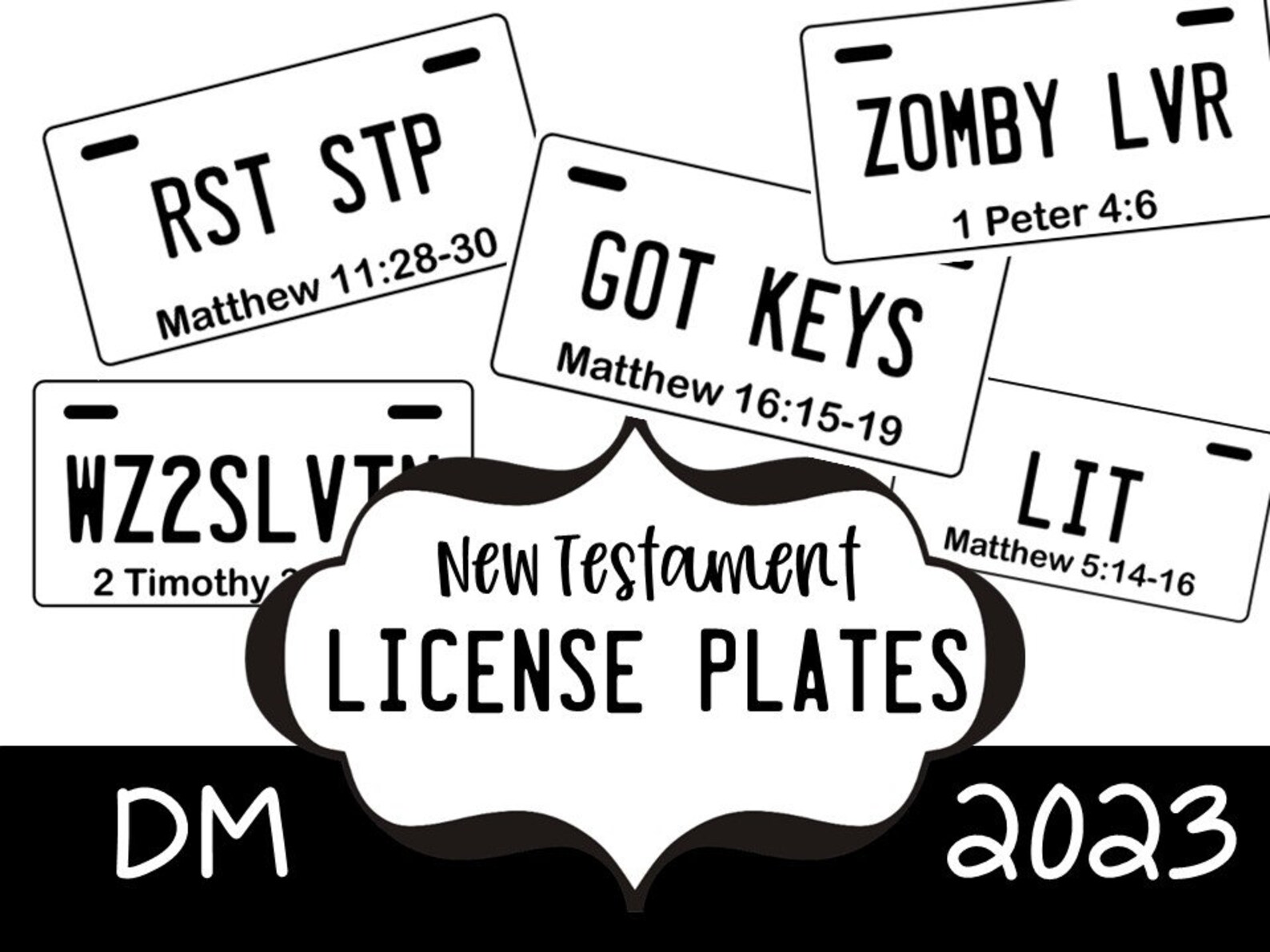 2023 New Testament Scripture License Plates Doctrinal - Etsy