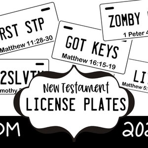 2023 New Testament Scripture License Plates Doctrinal Mastery Game ...