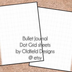 Bullet Journal Dot Grid Printable Planner Pages - Planner Extender ...