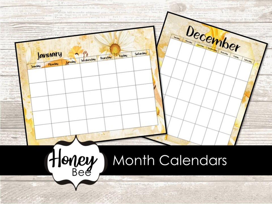 Queen Bee Collection | Monthly Planner Page Printable | Goodnotes ...