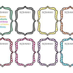 Printable Pictionary Old Testament - Instant Digital Download ...