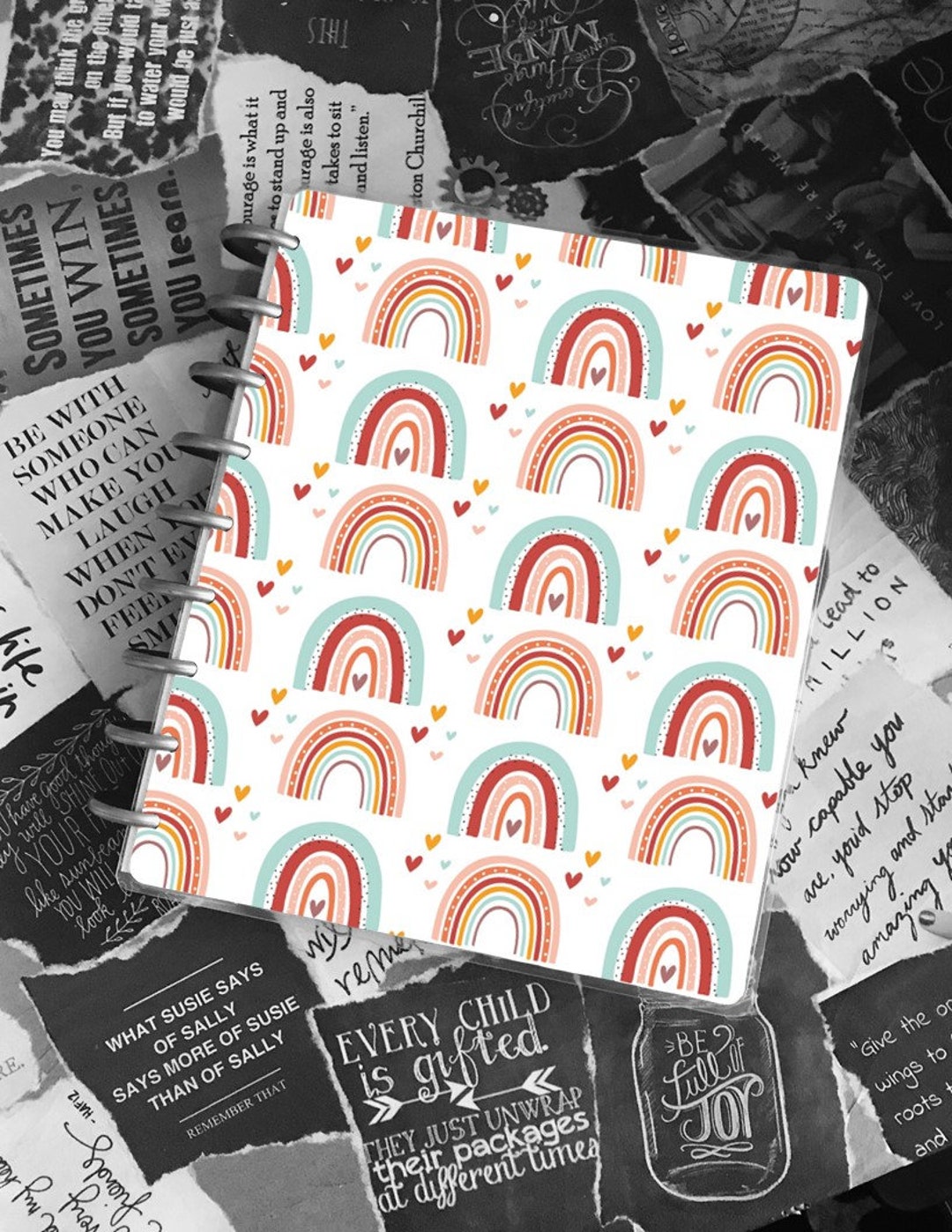 Boho Rainbow Disc Bound Cover - Etsy