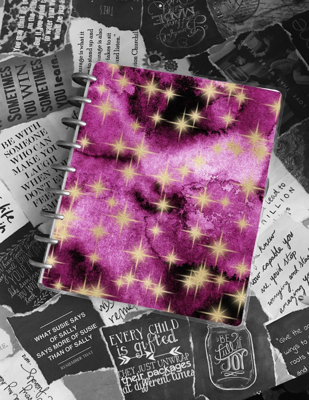 Galaxy Disc Bound Planner Cover: Custom Reversible Notebook - Etsy