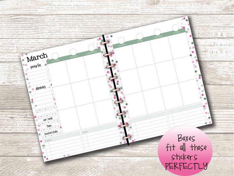 Weekly Planner Printable Page Happy Planner Classic Green - Etsy