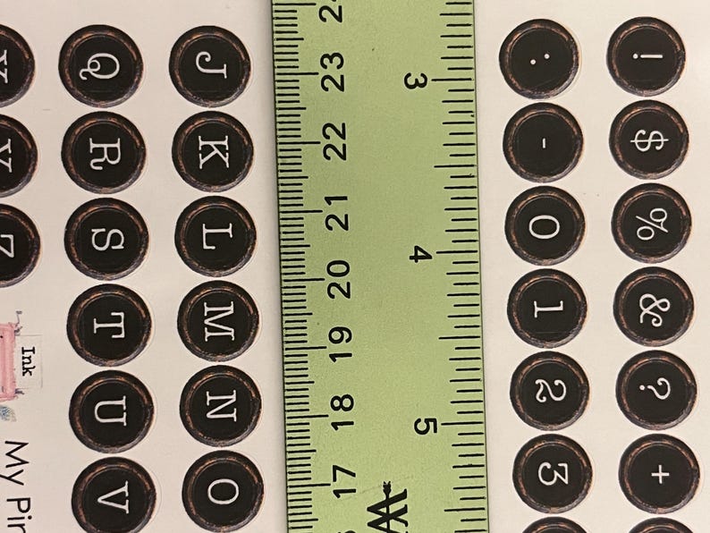 Alphabet Stickers | Typewriter Keys - Black Capital Letters - Etsy