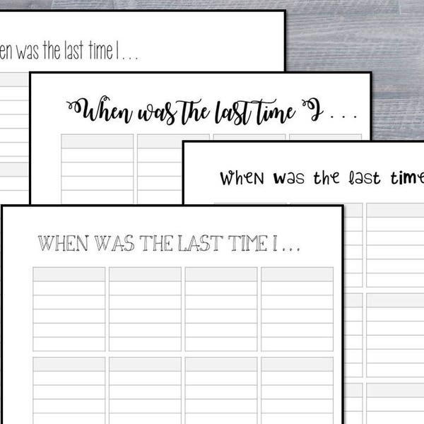 When Was the Last Time - Etsy