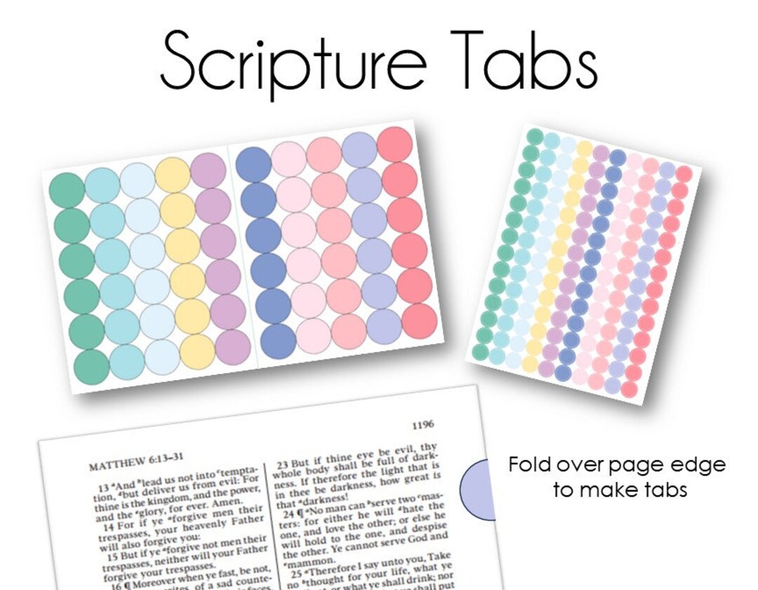 Scripture Marking Tabs: Pastel Pony Collection Stickers - Etsy