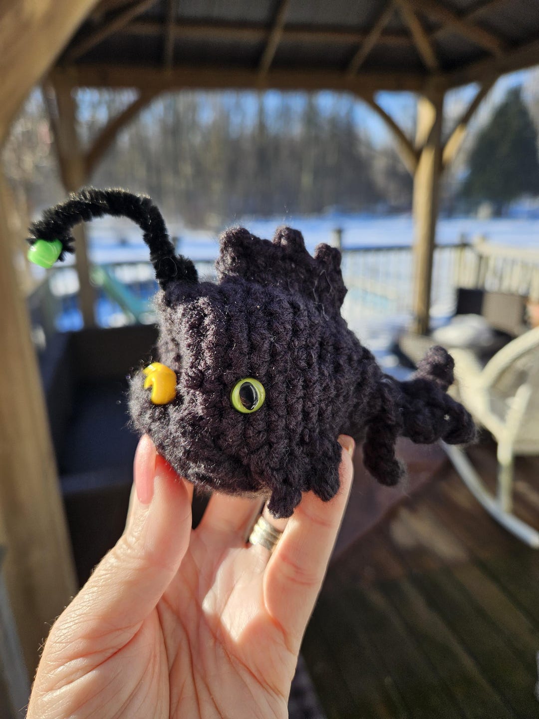 Angler Fish Stuffy, Deep Ocean Creatures, Crocheted Fish - Etsy