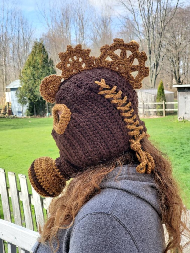 Steampunk Crocheted Gas Mask, Gas Mask, Golden Mask - Etsy
