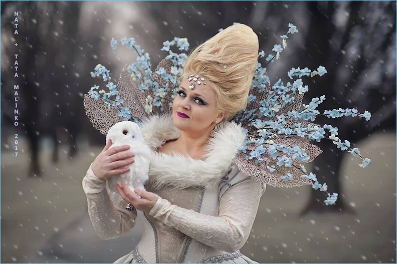 Winter Queen Elizabethan Style Dress, Renaissance Gown, Snow Queen ...
