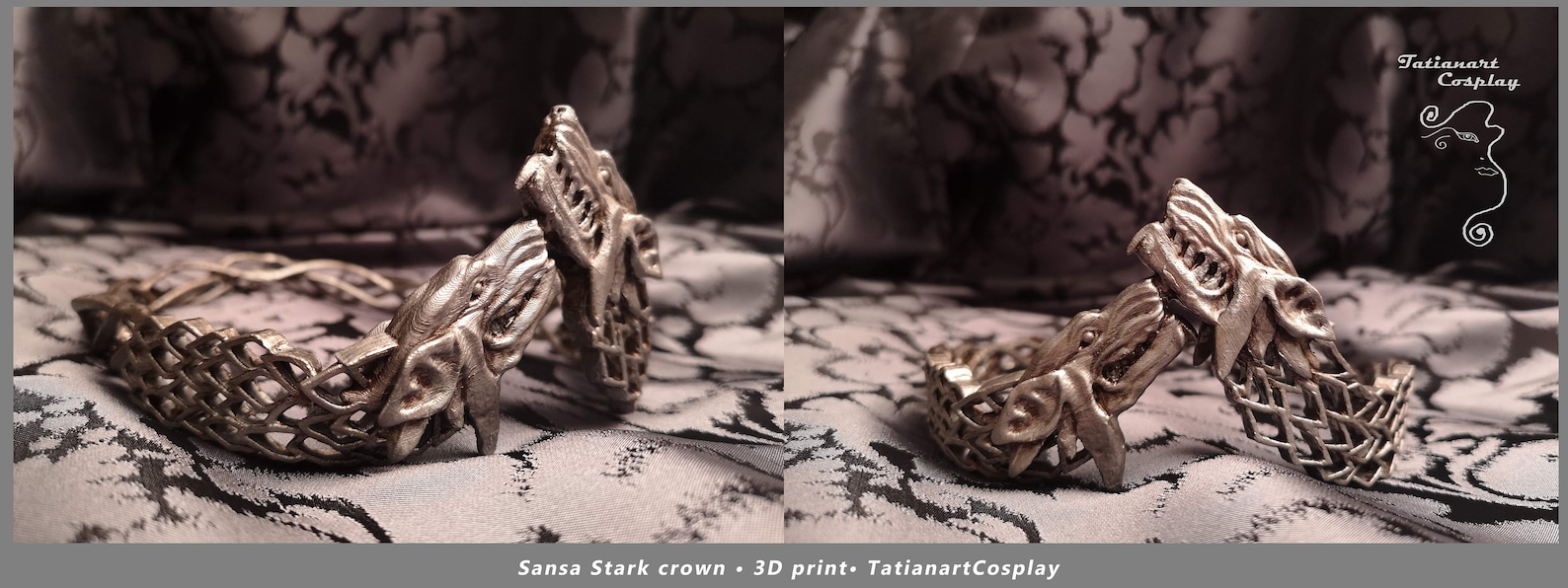 Sansa Stark Inspired Howling Wolf Crown Replica, Cosplay, Queen in the ...