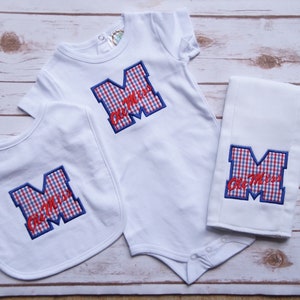 Ole Miss Rebels Bodysuit; Baby Layette; Ole Miss Game Day; Baby Shower ...