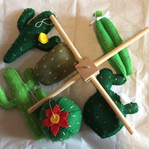 Cactus Mobile,cactus Baby Mobile,felt Cactus,crib Mobile Cactus,nursery ...