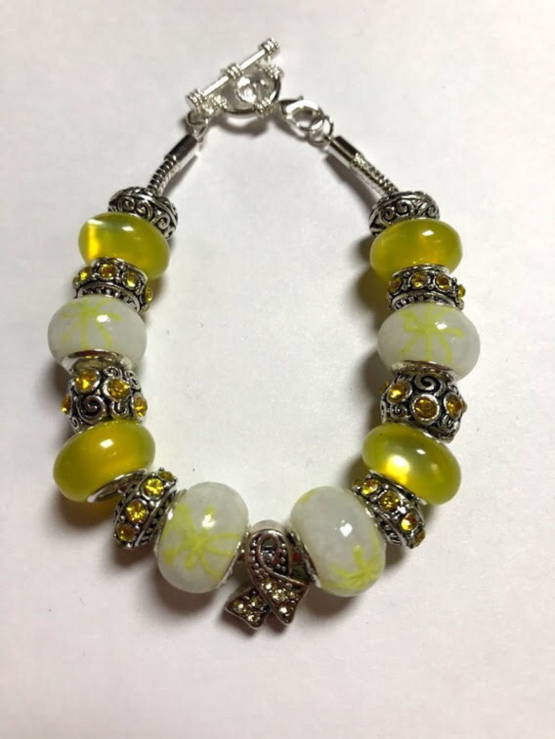 Bladder / Bone Cancer Awareness Bracelet in Bead-n-charm Styling - Etsy