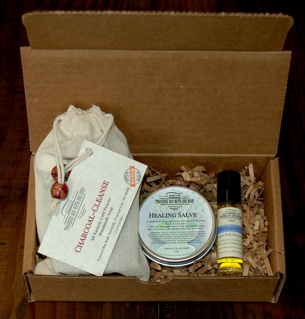 Healing Gift Box One Charcoal Cleanse Soap Healing Salve | Etsy