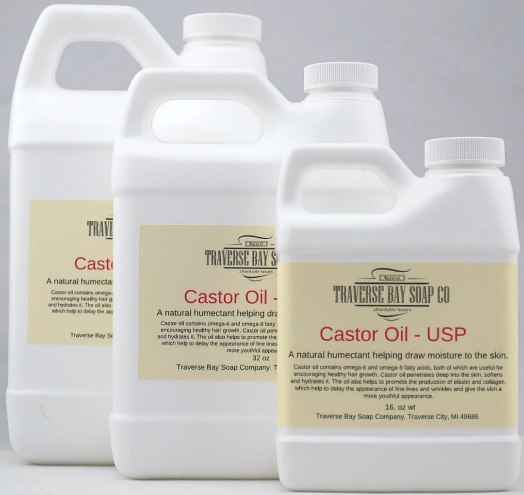 Castor Oil USP. 16 Oz, Soap Making, Lotion, Creams, Massage Oil, Bath ...