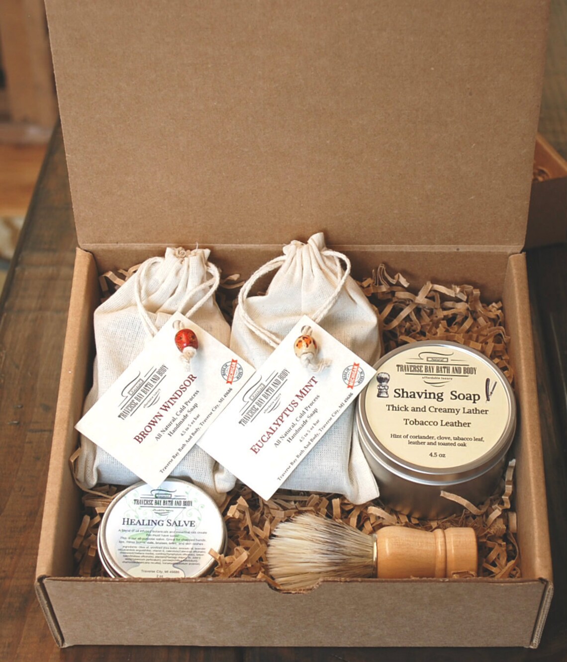 Shaving Kit Gift Box 2 Bars Cold Process Soap Shaving Soap - Etsy