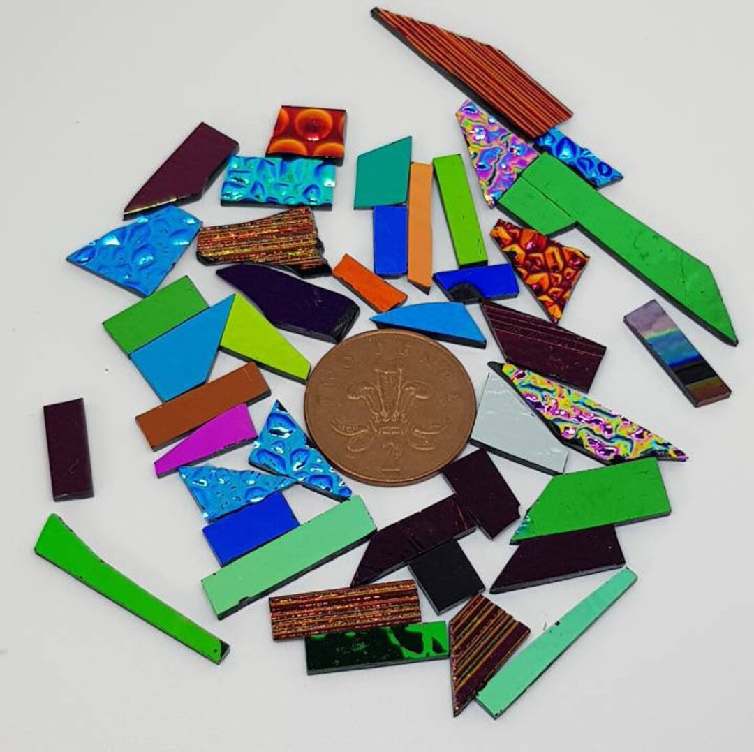 Dichroic Glass on Black Dichroic Scrap COE90 - Etsy